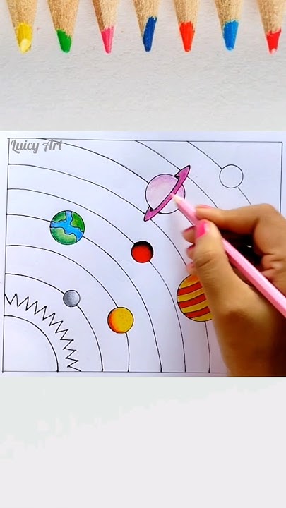 Solar System Drawing|| How to Draw Solar System Easy - YouTube
