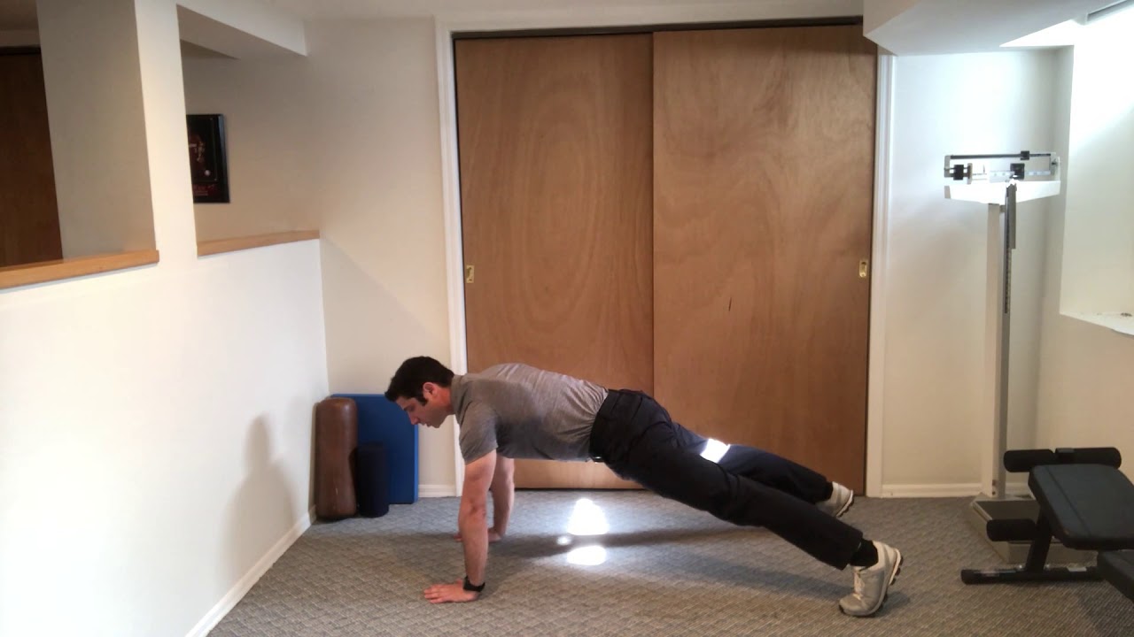 Hand Walk Outs with Push Up - YouTube