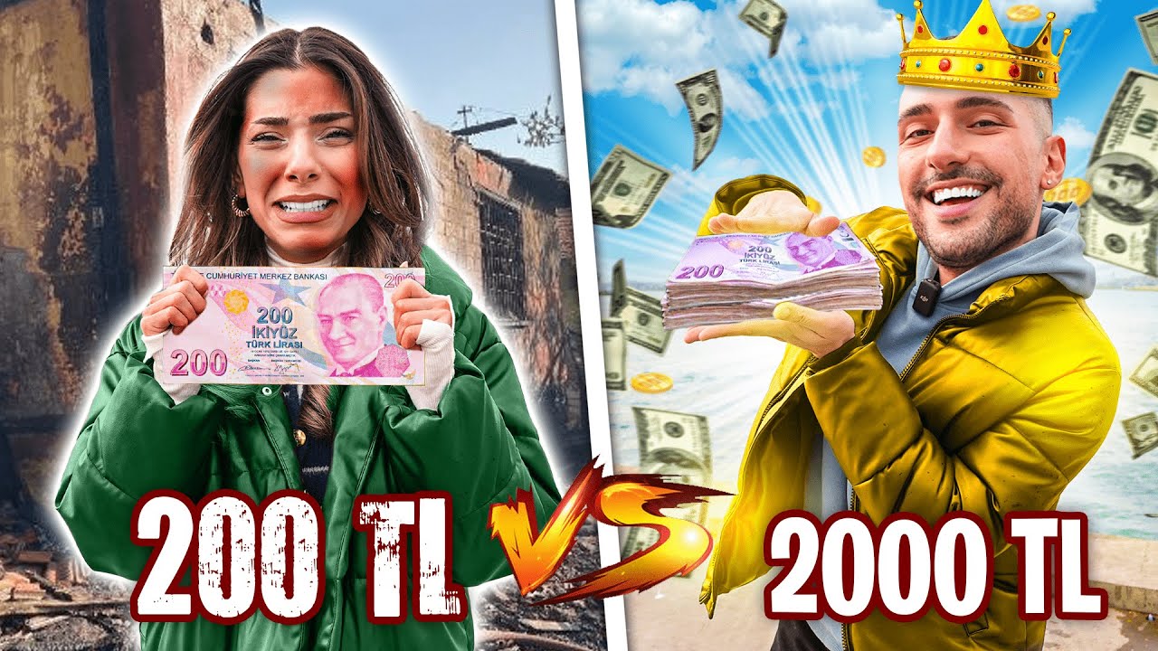 200 TL VS 2000 TL İLE BİR GÜN GEÇİRMEK ! - YouTube