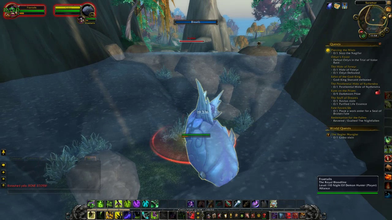 World of Warcraft Angler Mangler Fishing Legion World Quest Guide - YouTube