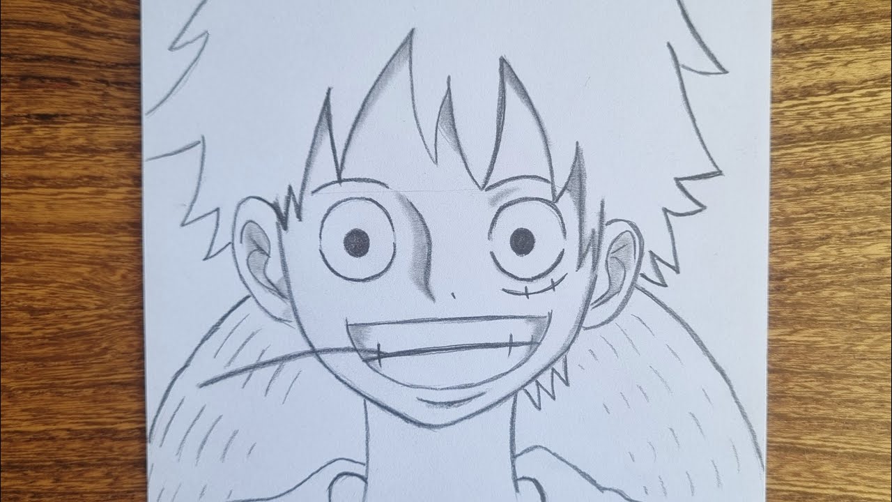 How to draw Luffy | How to draw Luffy easy | easy drawing Monkey D ...