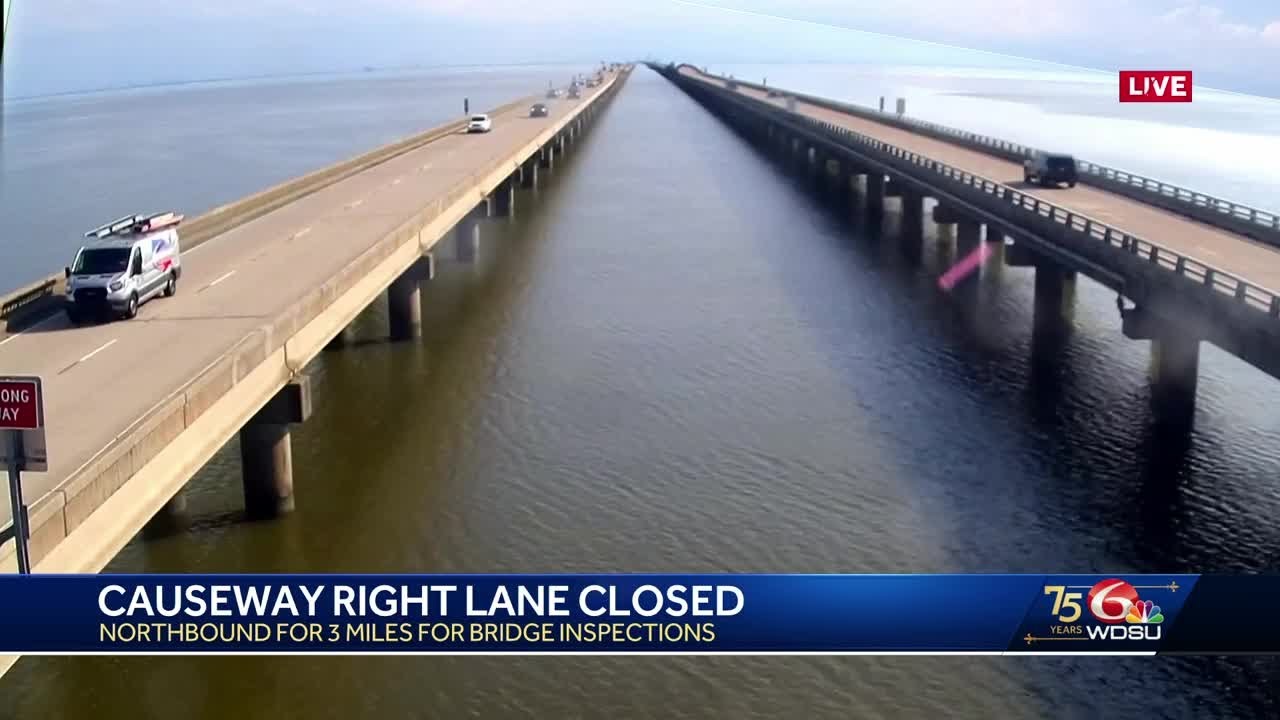 Right lane of causeway closed - YouTube