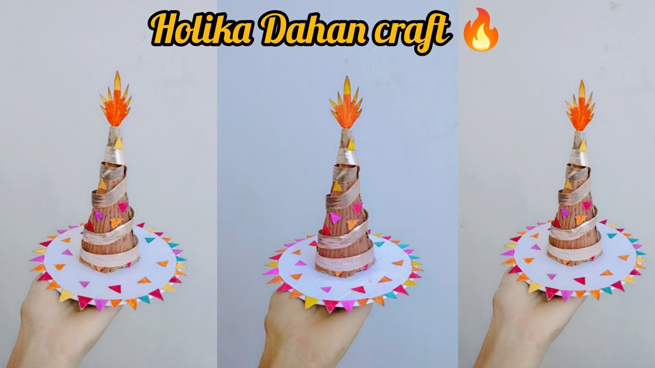 DIY holika Dahan craft 🔥😍|Holi craft ideas|Holi special diy|#diy # ...