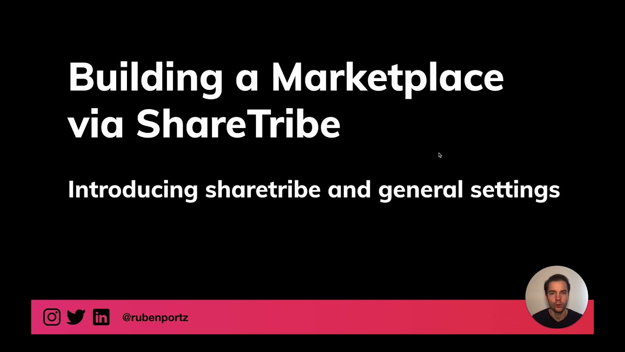 General settings of ShareTribe - YouTube