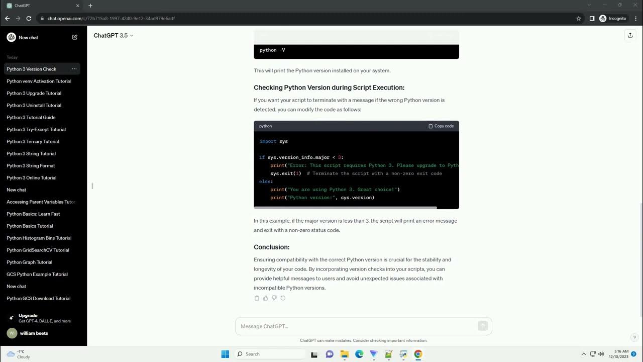 python 3 version check - YouTube