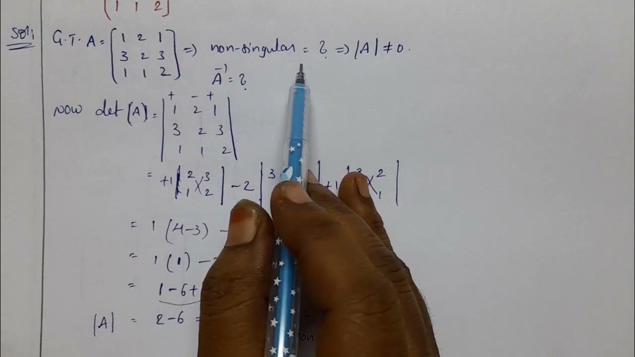 || INTER MATHS-1A || CHAPTER-3 || MATRICES || EXAMPLE PROBLEM || TO FIND ADJOINT & INVERSE OF ...