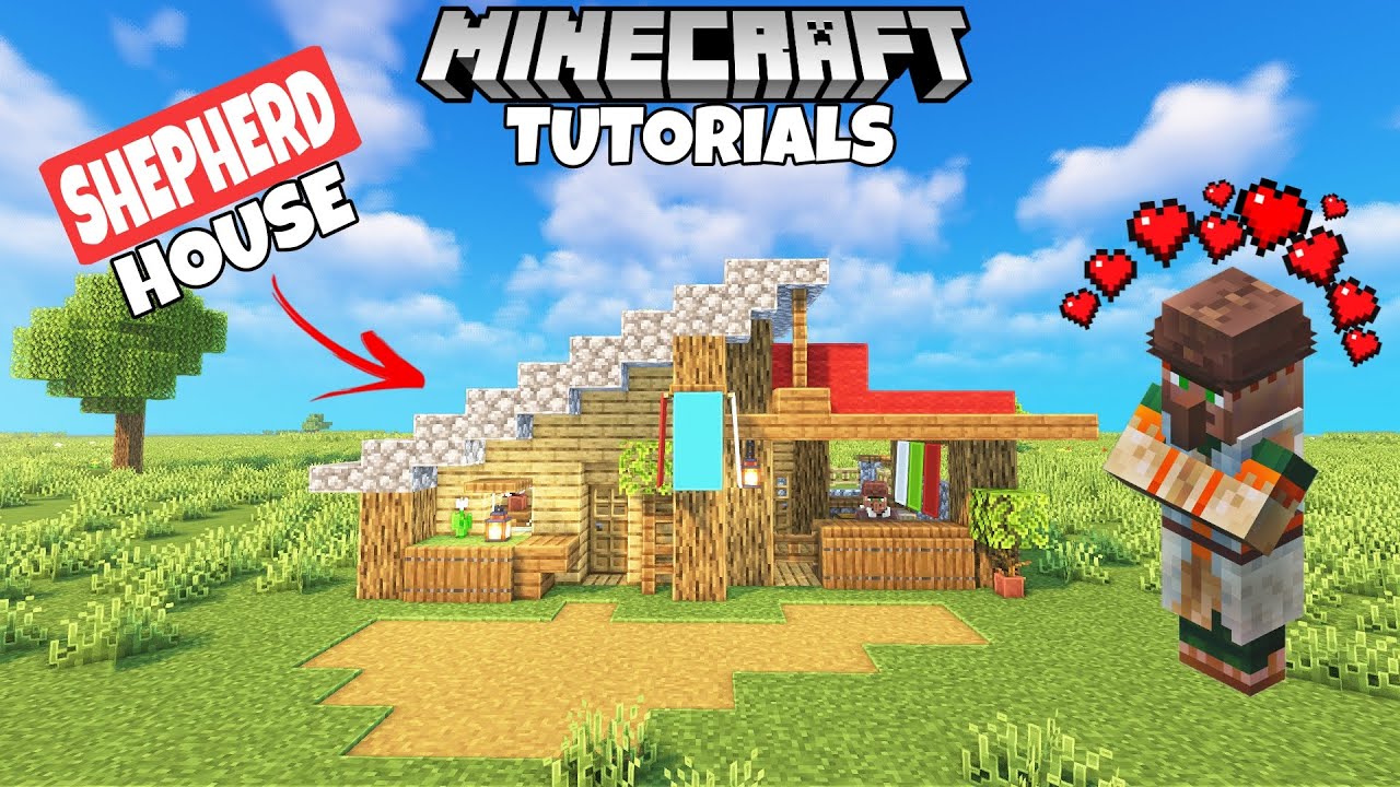 Minecraft Shepherd House 🐑🏡 ( Tutorial ) - YouTube
