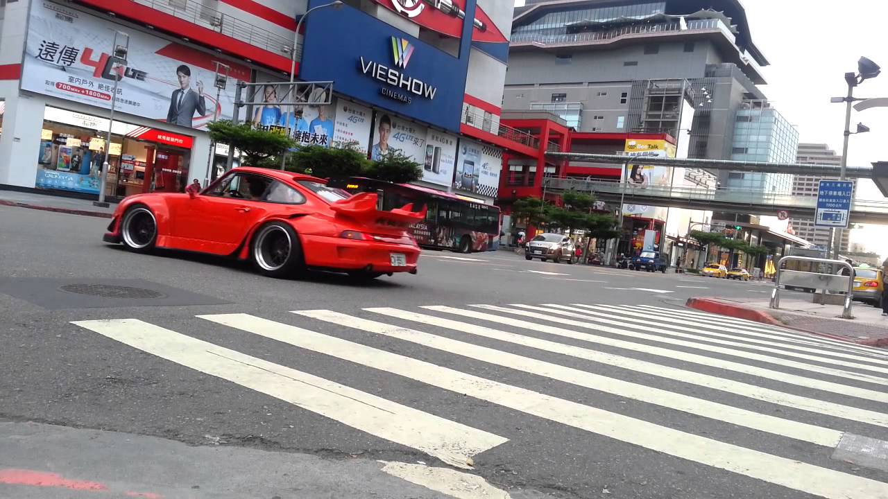 Porsche 993 RWB exhaust - YouTube