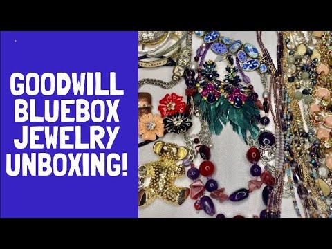 Goodwill Bluebox 5 lb. jewelry repurpose box. Mystery jewelry haul to ...