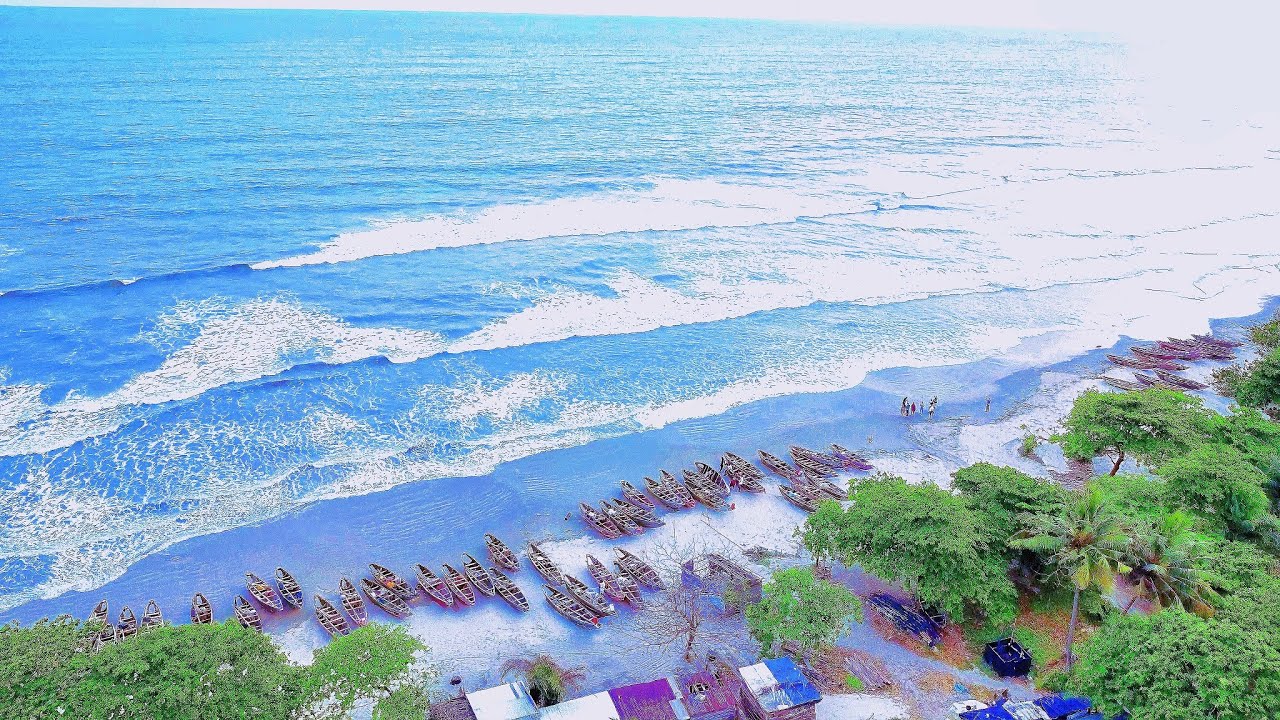 4k Drone View of Okpoama Beach, Brass LGA, Bayelsa State - YouTube