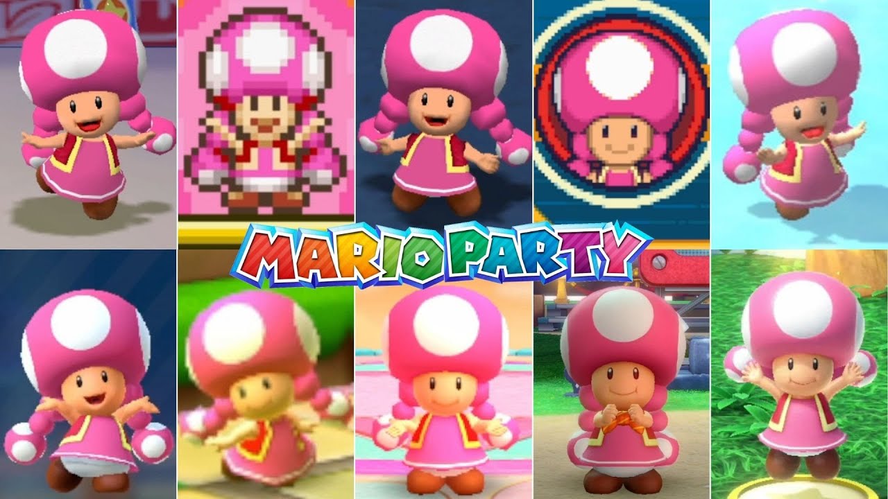 Evolution Of Toadette In Mario Party Games [2004-2021] - YouTube