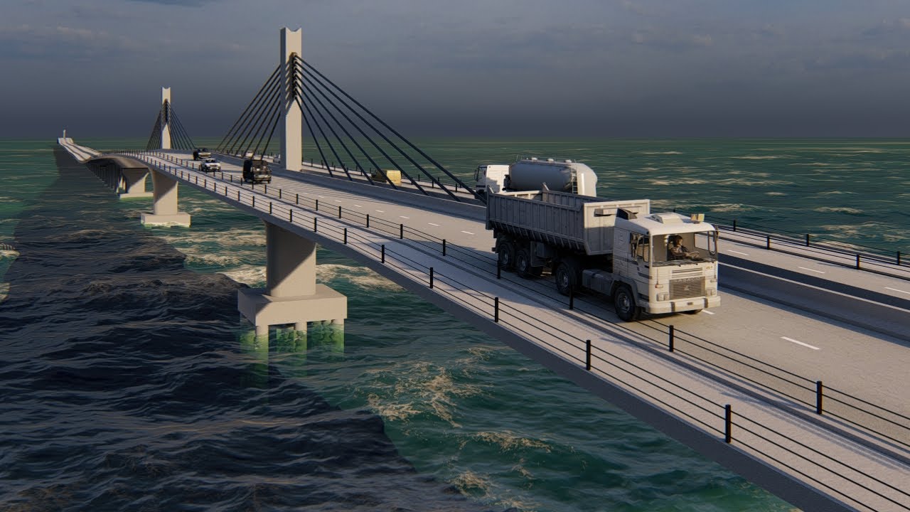 Animation of the construction of a bridge in the Maldives by Ashoka ...