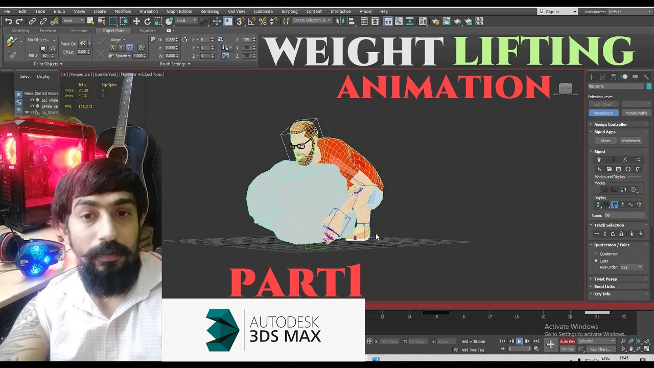 WEIGHT LIFTING ANIMATION COMPLETE LESSON 3DS MAX PART 1 - YouTube