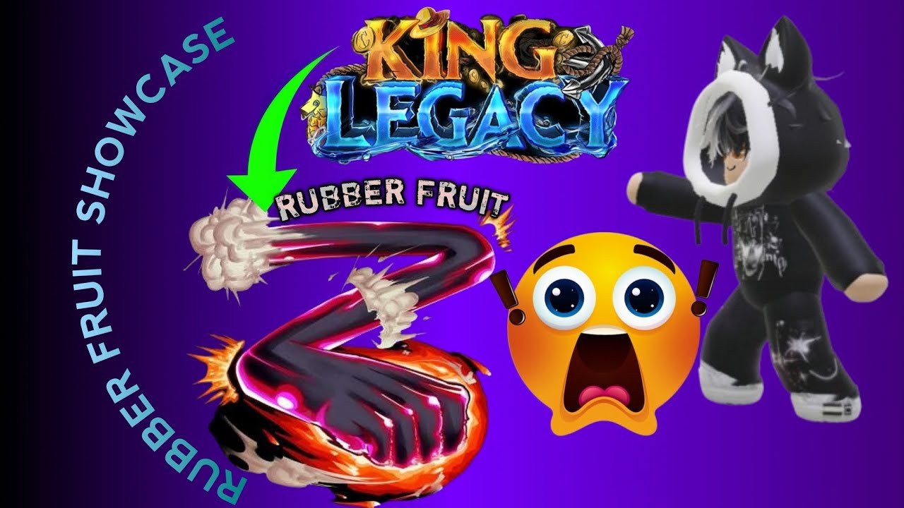 King legacy rubber fruit showcase - YouTube