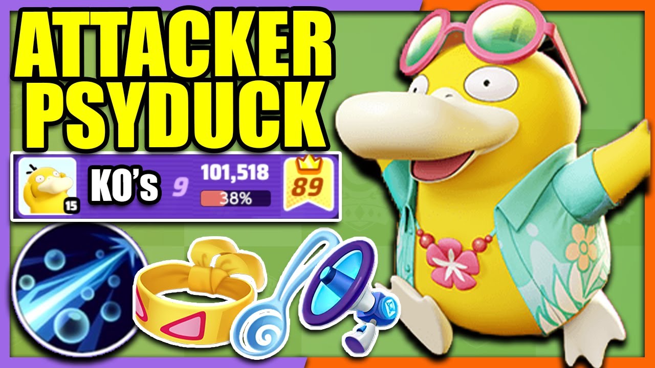 Already 100,000 Damage with this BUBBLE BEAM PSYDUCK BUILD | Pokemon ...