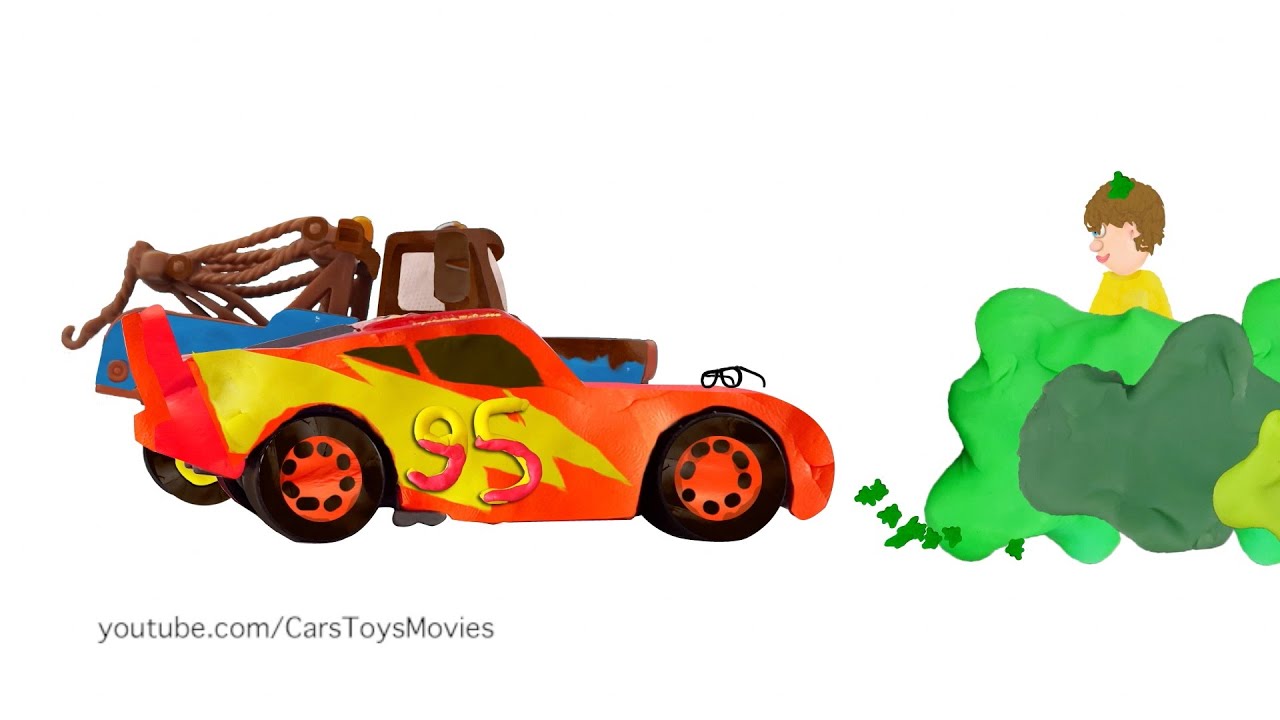 Lightning McQueen Mater meet Little Jimmy | Play Doh * Disney Cars STOP ...