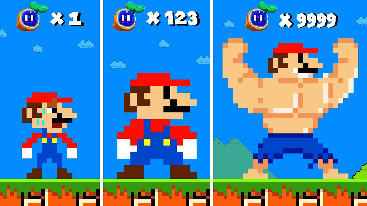 Mario vs The EVOLUTION of MUSCLE Powerups - YouTube