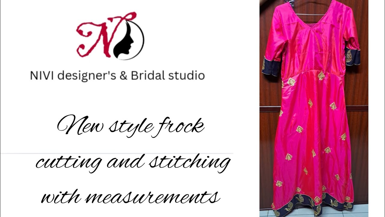 new style frock cutting and stitching with measurements 😍 ️ ...