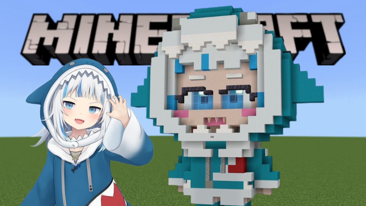 How to build Gawr Gura in Minecraft - YouTube