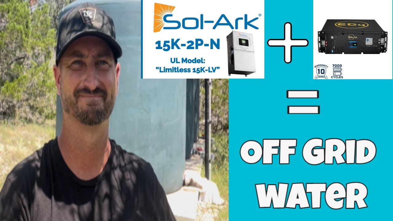 Tour of my off grid water system using Sol-Ark 15k + EG4 Lithium ...