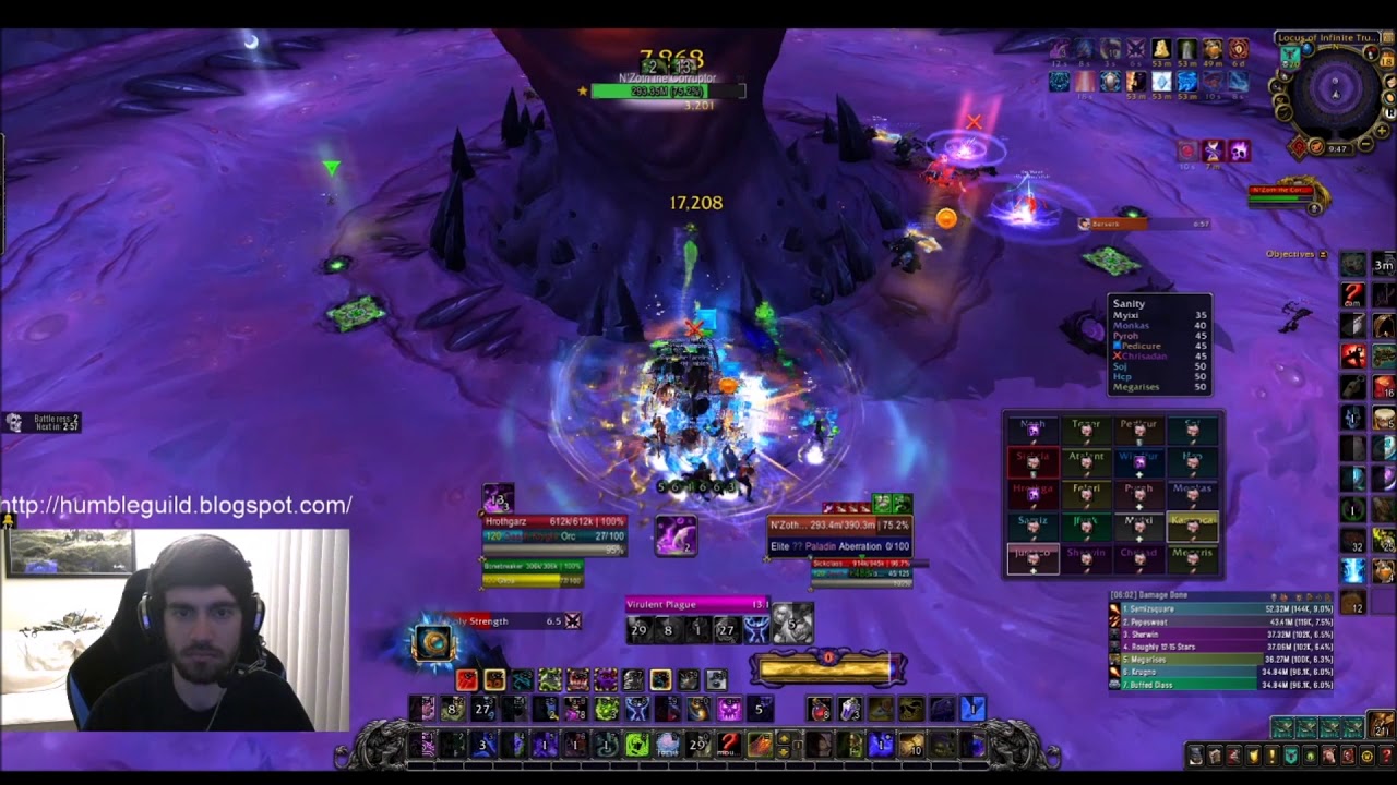 Humble vs Mythic N'zoth the Corruptor - Unholy DK PoV - YouTube