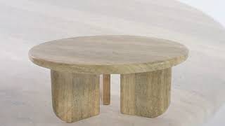 Patrizia Natural Concrete Round Coffee Table from TOV Furniture