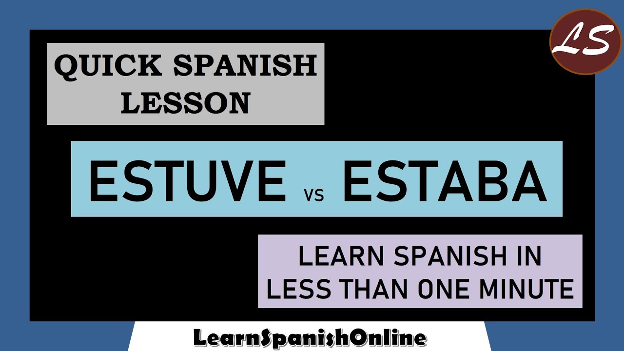 Quick Spanish Lesson | ESTUVE vs ESTABA - DIFERENCIA | #SHORTS Spanish ...