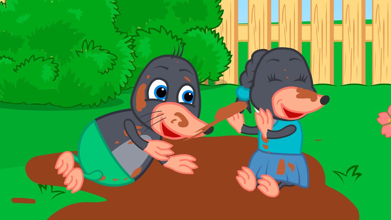 Benny Mole and Friends - Mud Bath Cartoon for Kids - YouTube