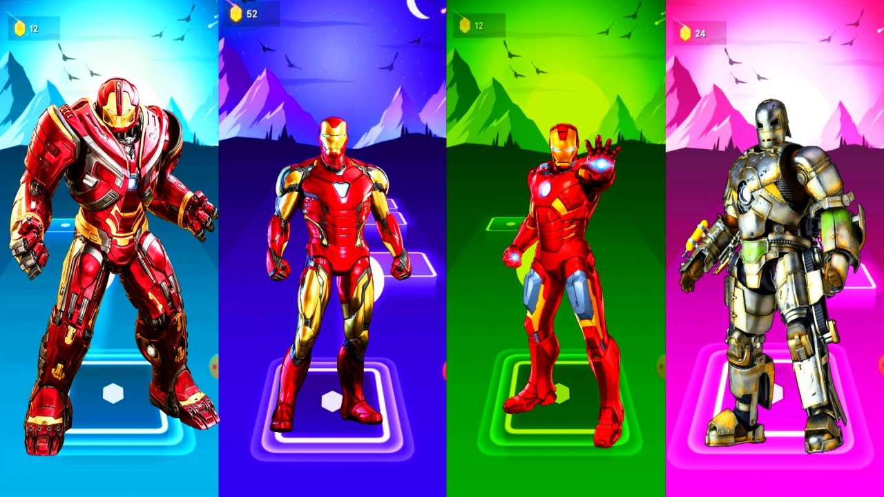 IRON MAN STAMPS = Hulkbuster 2015 vs Mark 42 2013 vs Mark VI 2010 vs ...