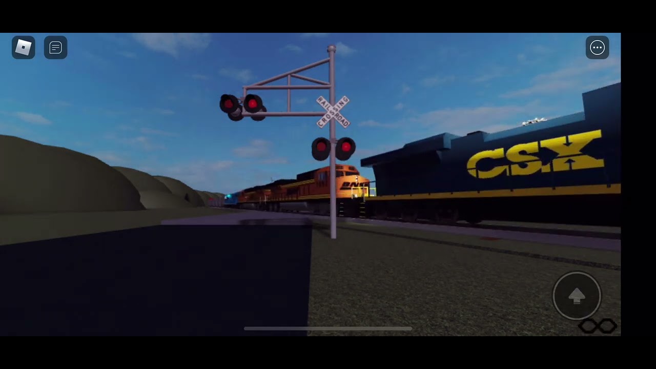 Roblox and CSX train railroad crossing hopper car and international ...