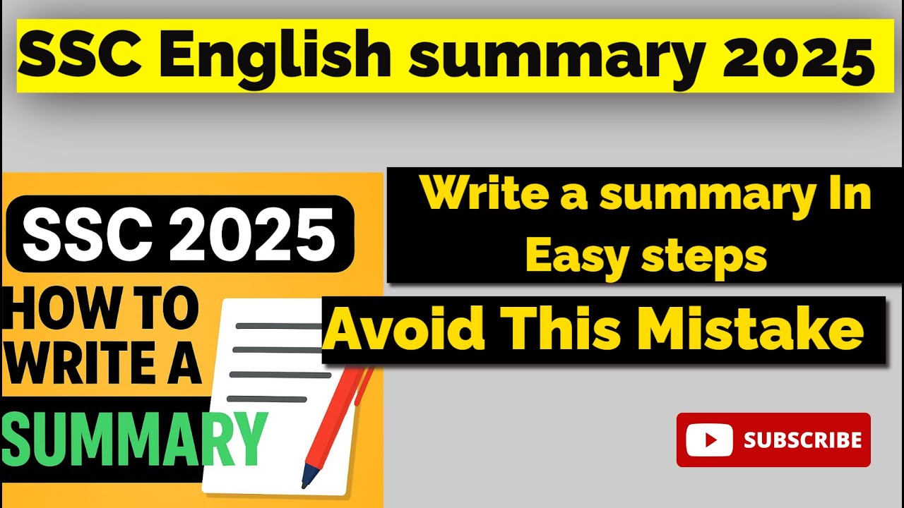 SSC class 9-10. How to write a summary. English 1st paper Summary ...
