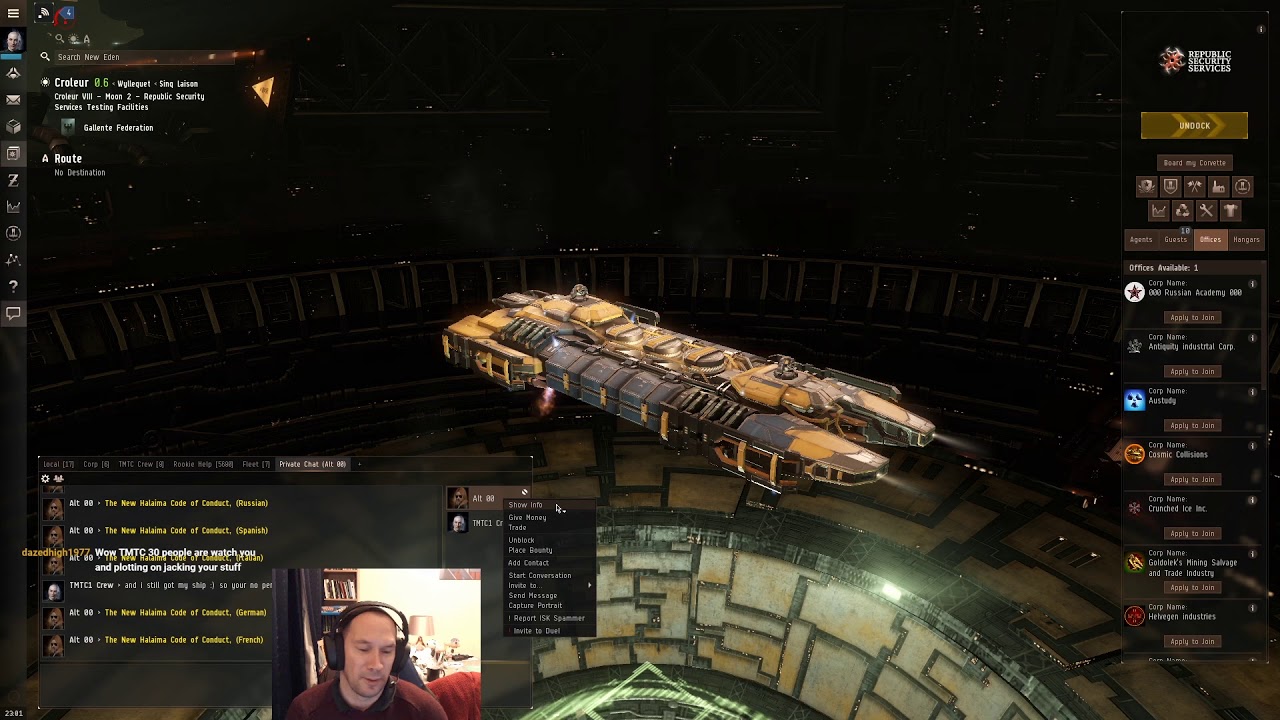 EVE Stream Snipe 2 - Croleur, Sinq Laison - YouTube