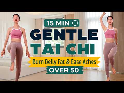 15-Min Fat Burning Tai Chi Workout at Home 🔥 Burn Fat Fast & Burn Calories | No Jumping