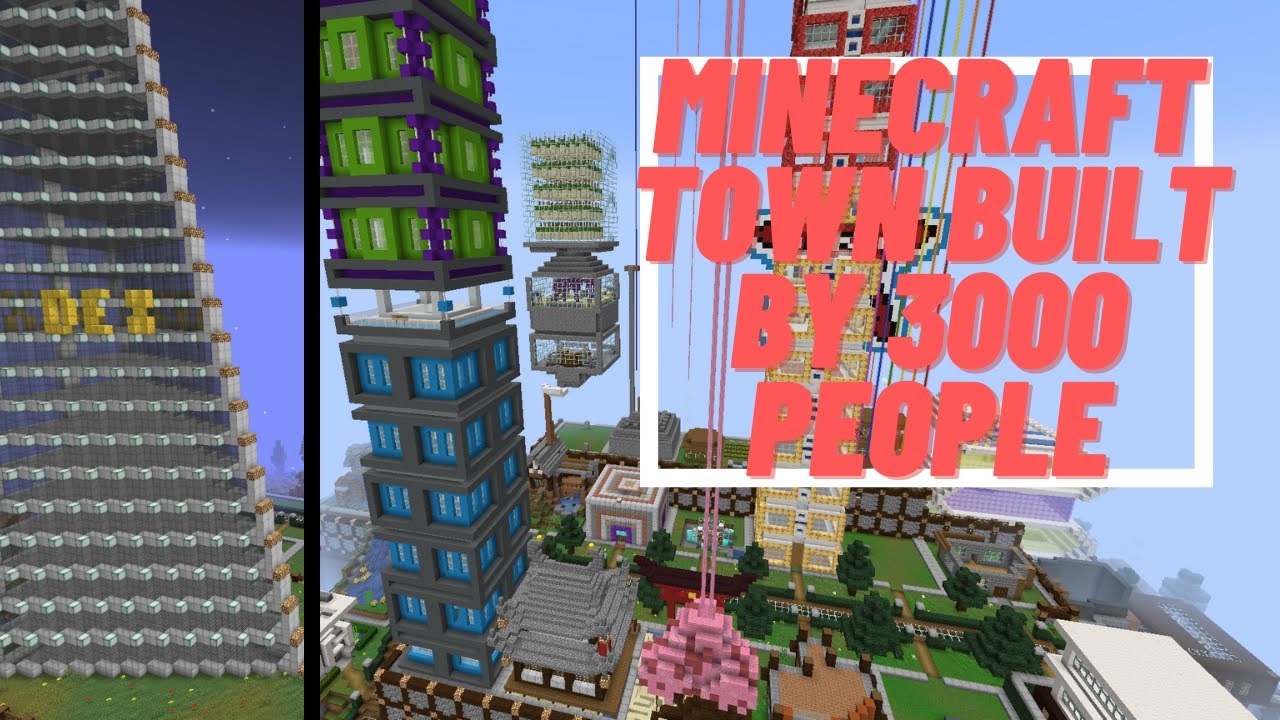 The Minecraft multiplayer town created by 3000 people | Minecraft ...