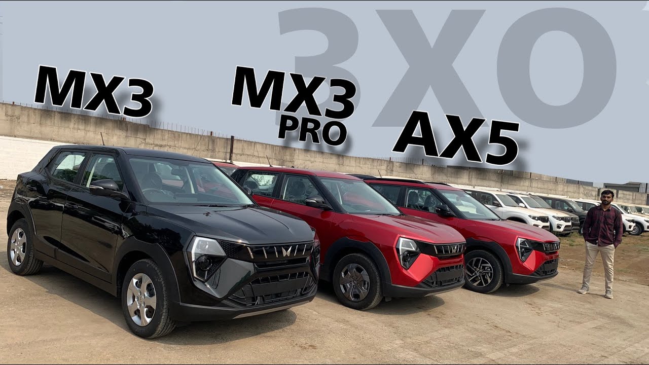 Mahindra 3XO - MX3 vs MX3 Pro Vs AX5 - YouTube