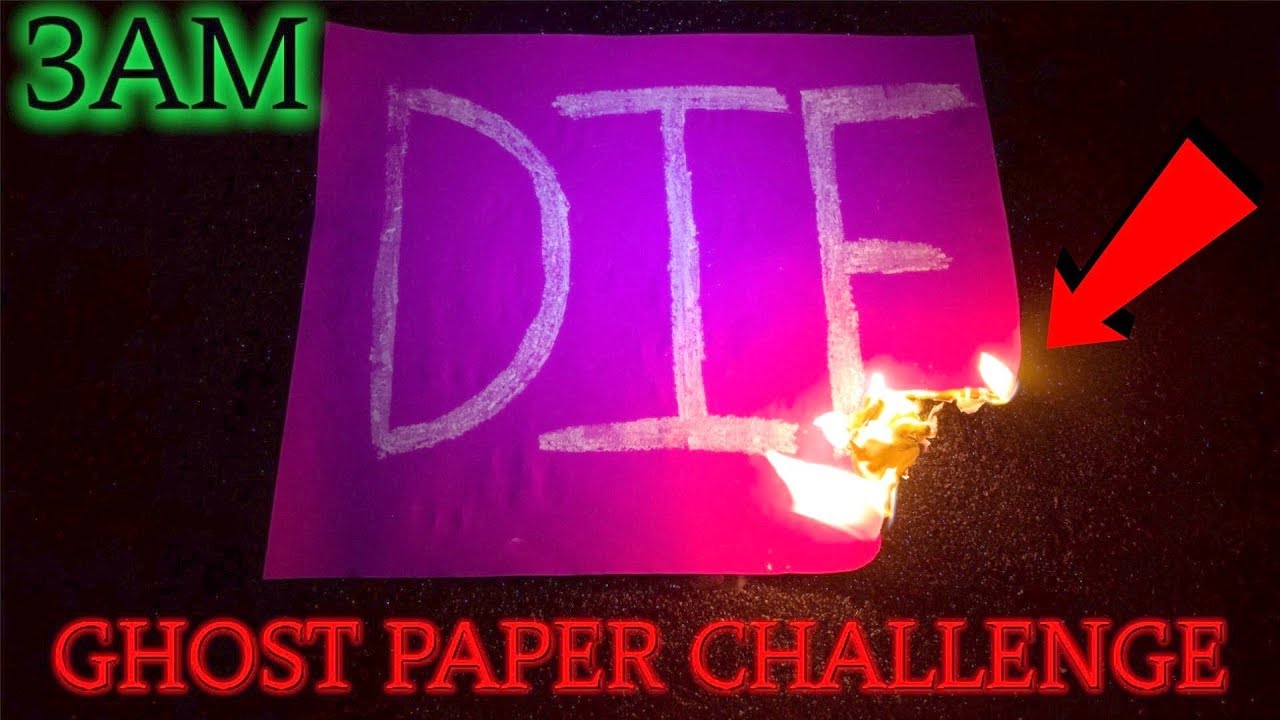(SCARY) BREAKING ALL THE RULES OF THE GHOST PAPER CHALLENGE AT 3AM ...