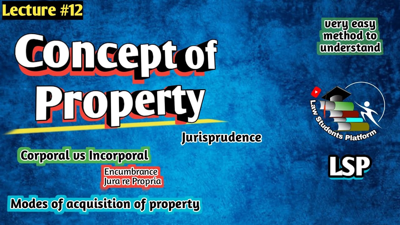 Concept of Property | Corporeal & Incorporeal kinds Modes of ...