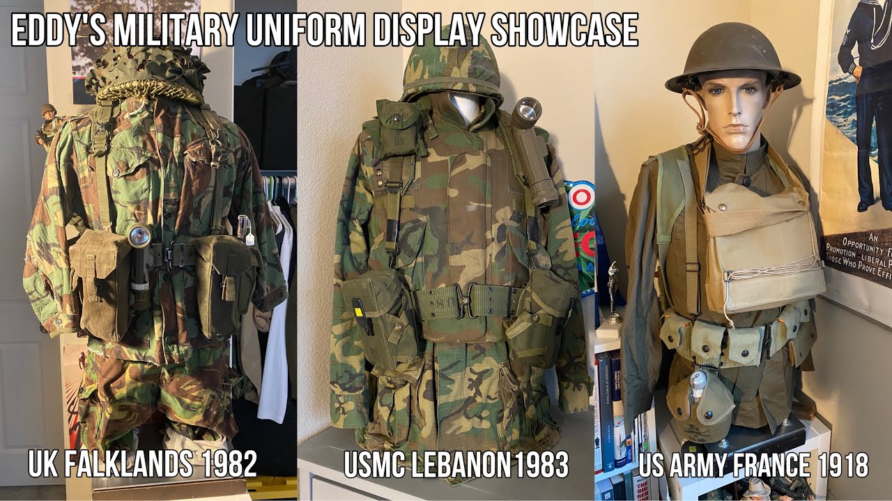 Eddy’s Military Uniform Display Showcase - YouTube