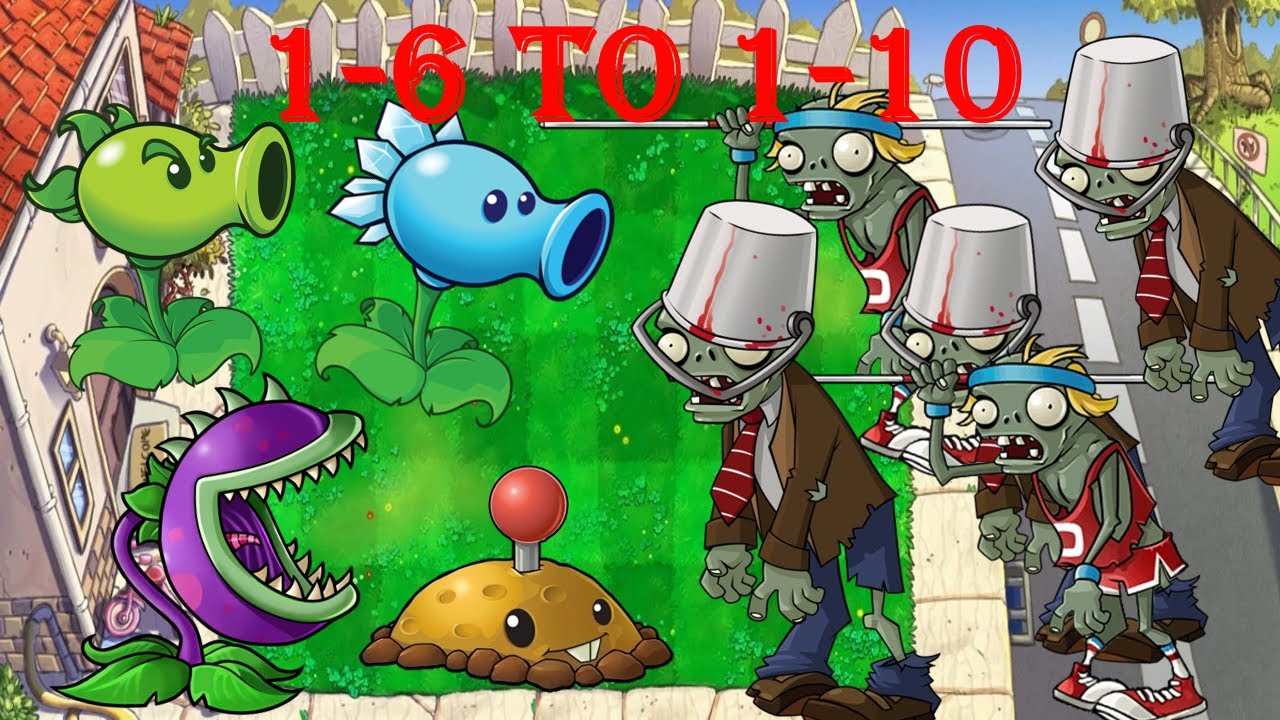 Plants Vs Zombies Expansion mod 1-6 to 1-10 - YouTube