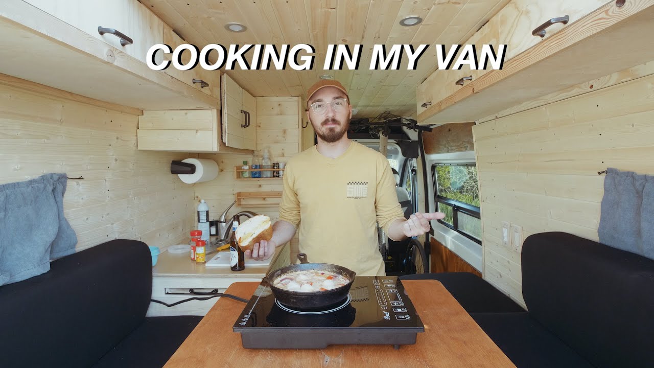 COOKING A GOURMET MEAL IN MY VAN! - YouTube