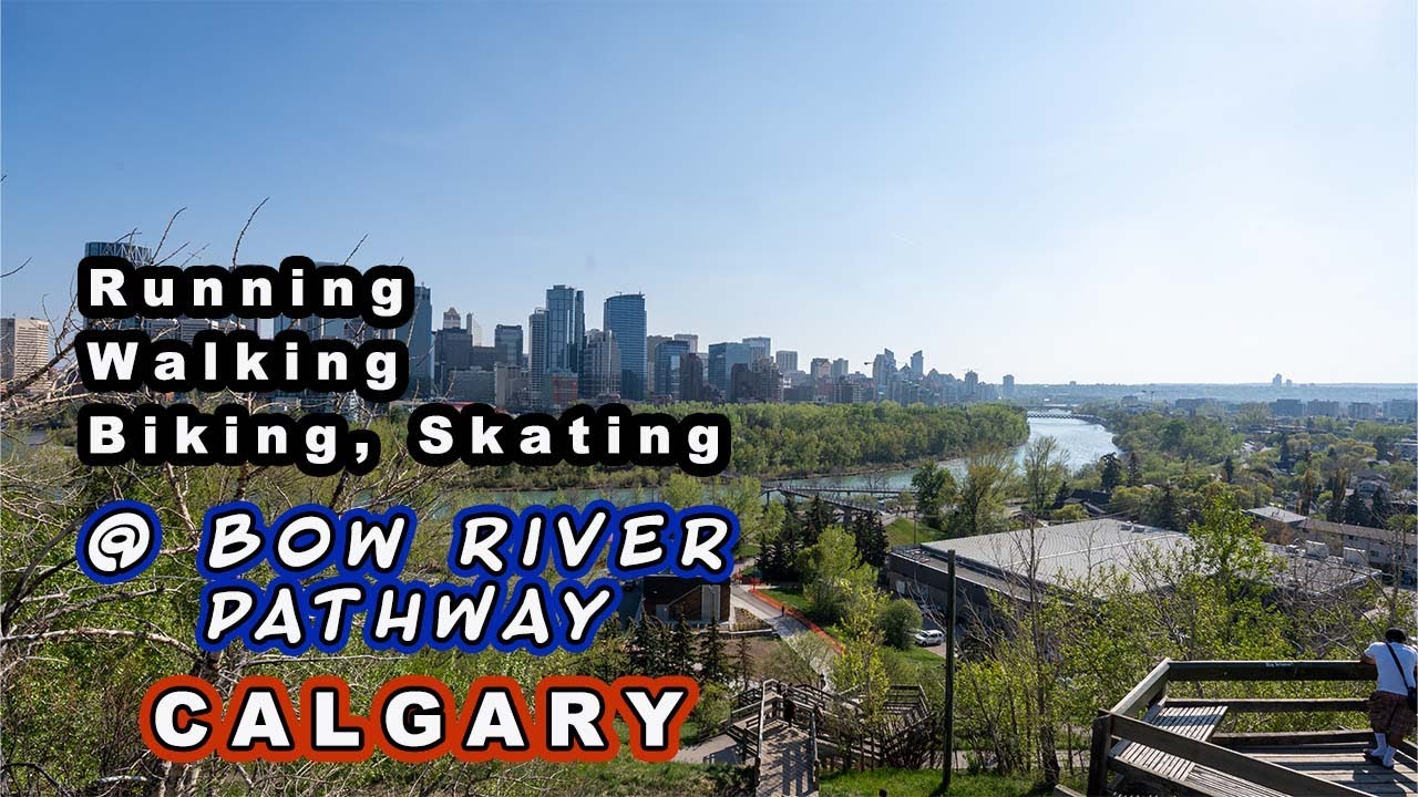 Walking at Bow River Pathway Calgary - YouTube