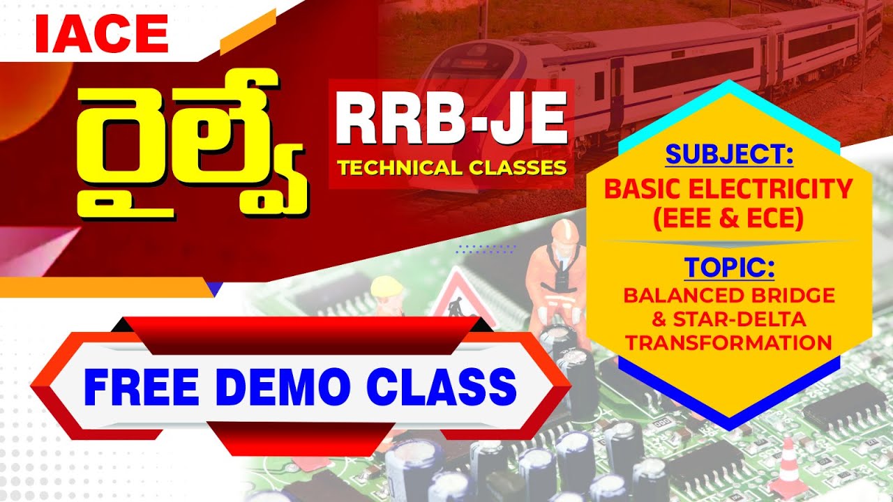 రైల్వే RRB JE Technical FREE Demo Class | BASIC ELECTRICITY | RRB JE - EEE & ECE Classes | IACE ...