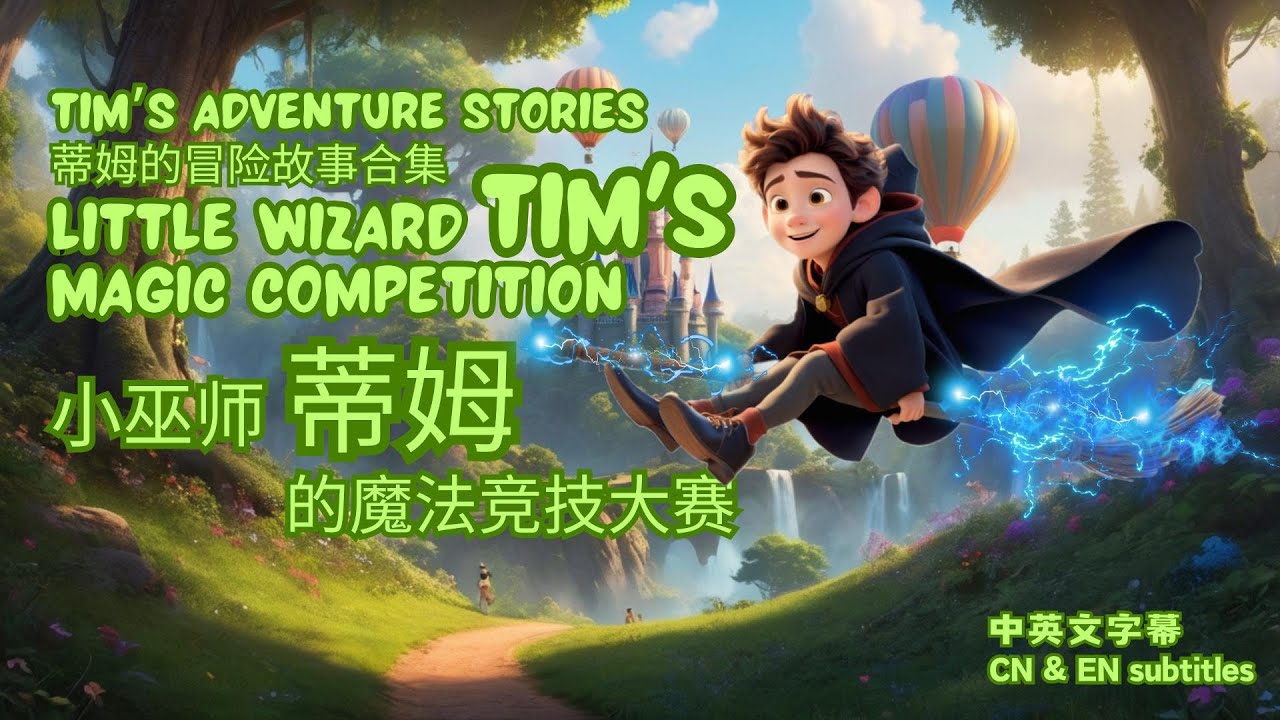 Tim's Adventure Stories -The Little Wizard & His Flying Broomstick EP3【小巫师和他的飞天扫帚】KIDS STORIES ...