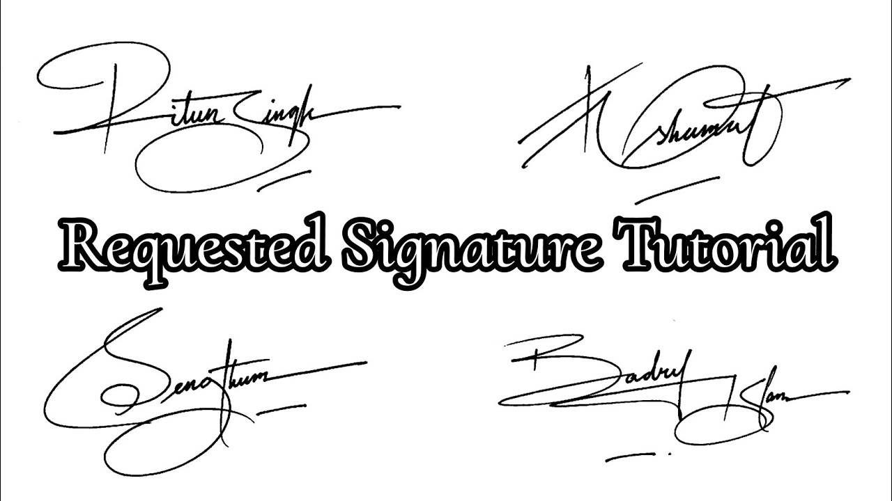 Signature tips | Requested Signature Tutorial @AnupCalligraphy # ...