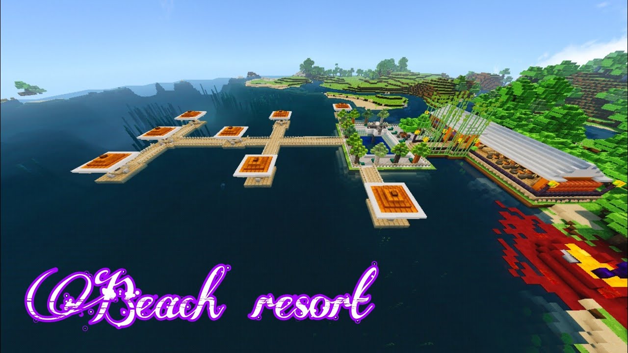 How to make beach resort design in minecraft 2021|Eric Gaming - YouTube