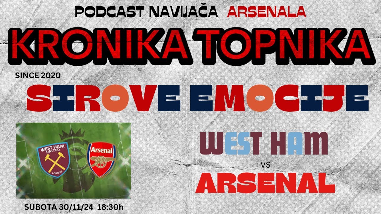 GROZNICA SUBOTNJE VEČERI / West Ham 2 - 5 Arsenal / SIROVE EMOCIJE Live! / AFC PODCAST / KT ...