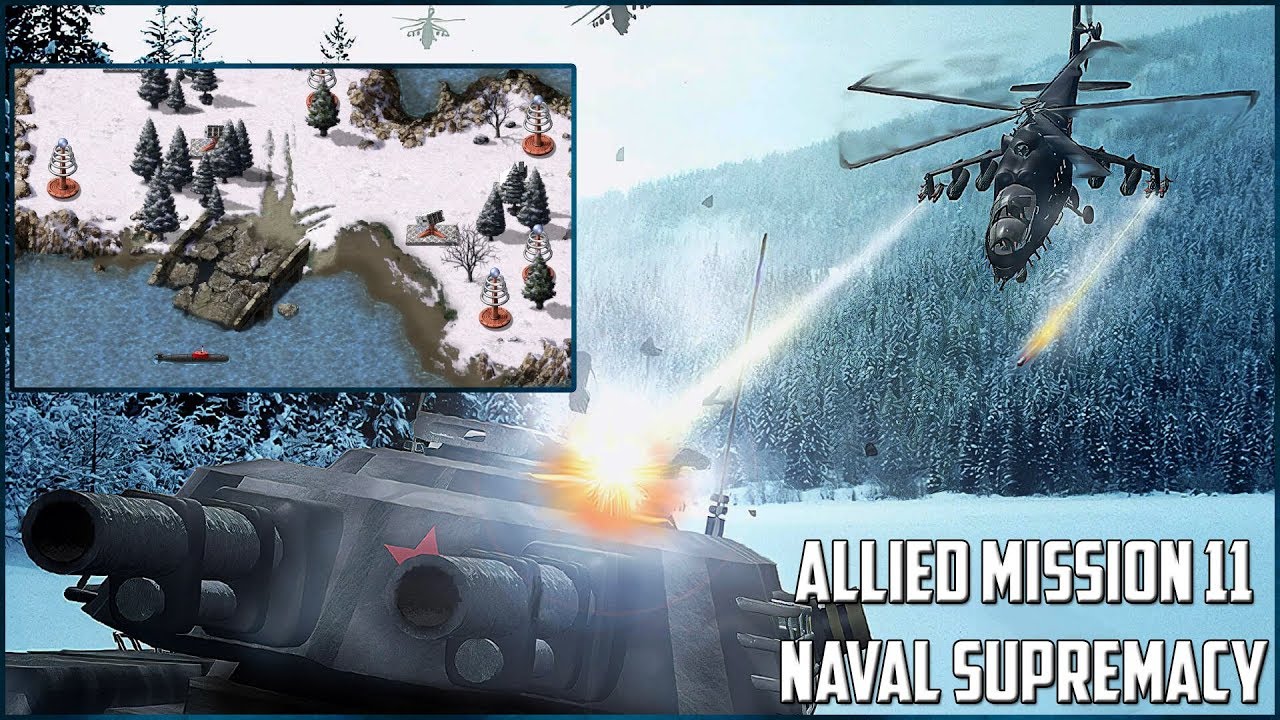 C&C RED ALERT 1 REMASTERED - Allied Mission 11 NAVAL SUPREMACY On Hard ...