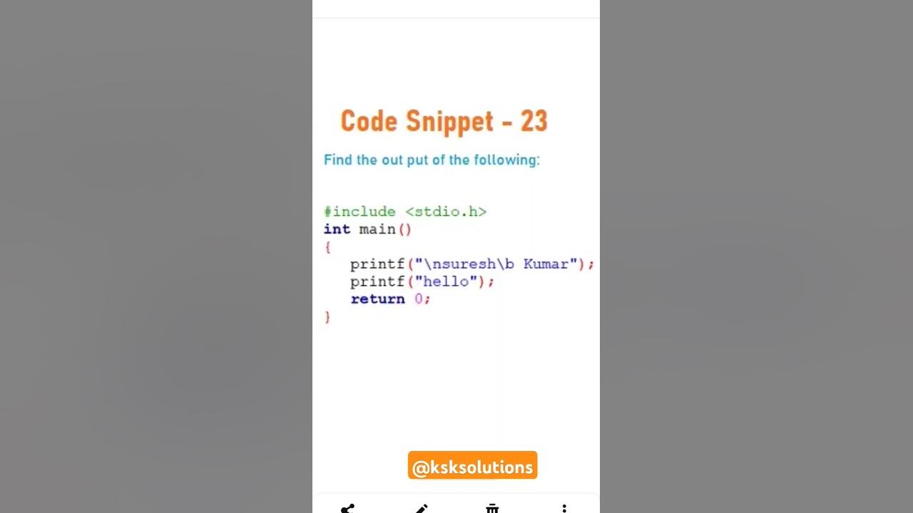 C Coding tips-23:Find the output of the C-Code..? | Tricky C Programs | C coding tips - YouTube