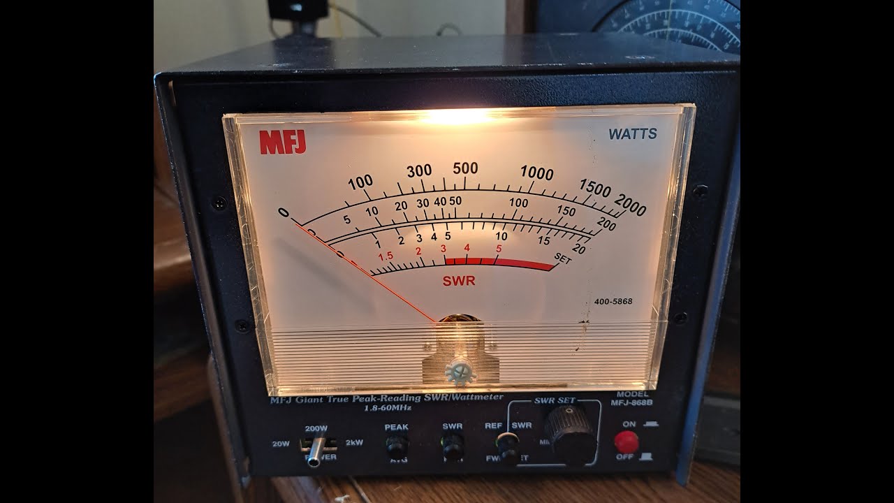 Demonstration of the Giant MFJ-868B power SWR meter. - YouTube