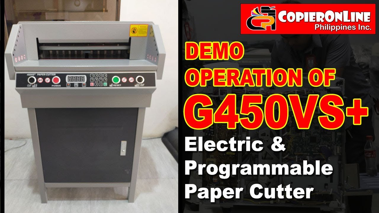 𝗗𝗘𝗠𝗢 𝗢𝗣𝗘𝗥𝗔𝗧𝗜𝗢𝗡 𝗢𝗙 𝗚𝟰𝟱𝟬𝗩𝗦+ 𝗘𝗹𝗲𝗰𝘁𝗿𝗶𝗰 & 𝗣𝗿𝗼𝗴𝗿𝗮𝗺𝗺𝗮𝗯𝗹𝗲 𝗣𝗮𝗽𝗲𝗿 𝗖𝘂𝘁𝘁𝗲𝗿 - YouTube